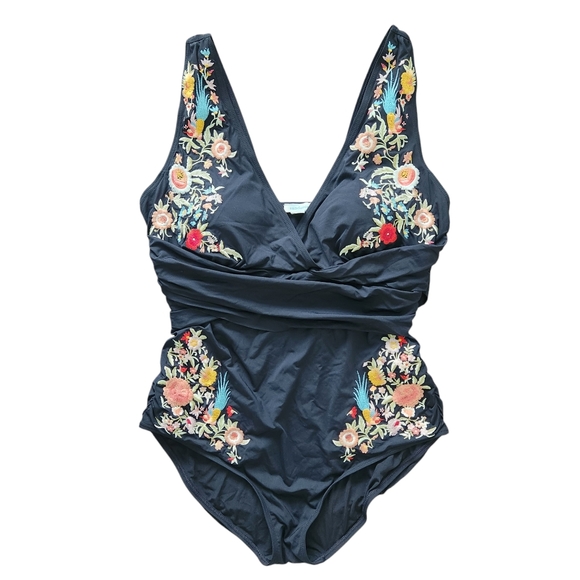 Sundance | Swim | Sundance Anthropologie Embroidered One Piece Swimsuit ...
